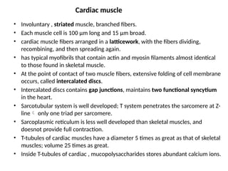 MUSCLES: skeletal, cardiac and smooth muscles | PPTX