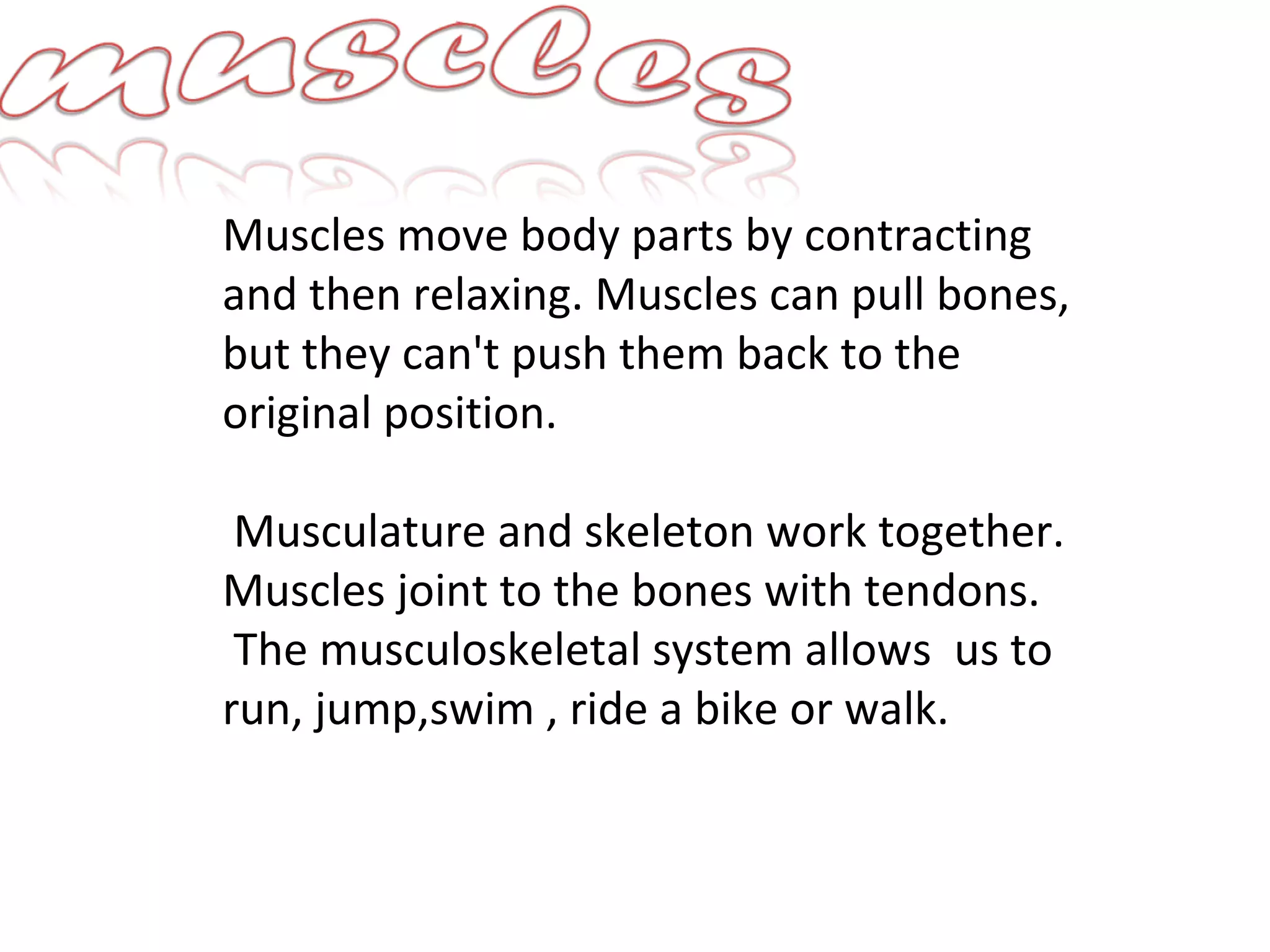 Muscles and movement | PPT