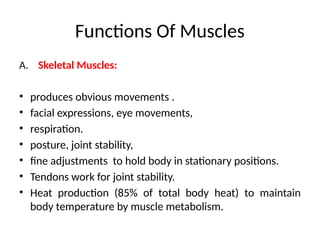 Muscles and Their different Types in human body | PPTX