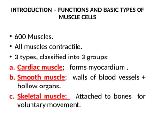 Muscles and Their different Types in human body | PPTX