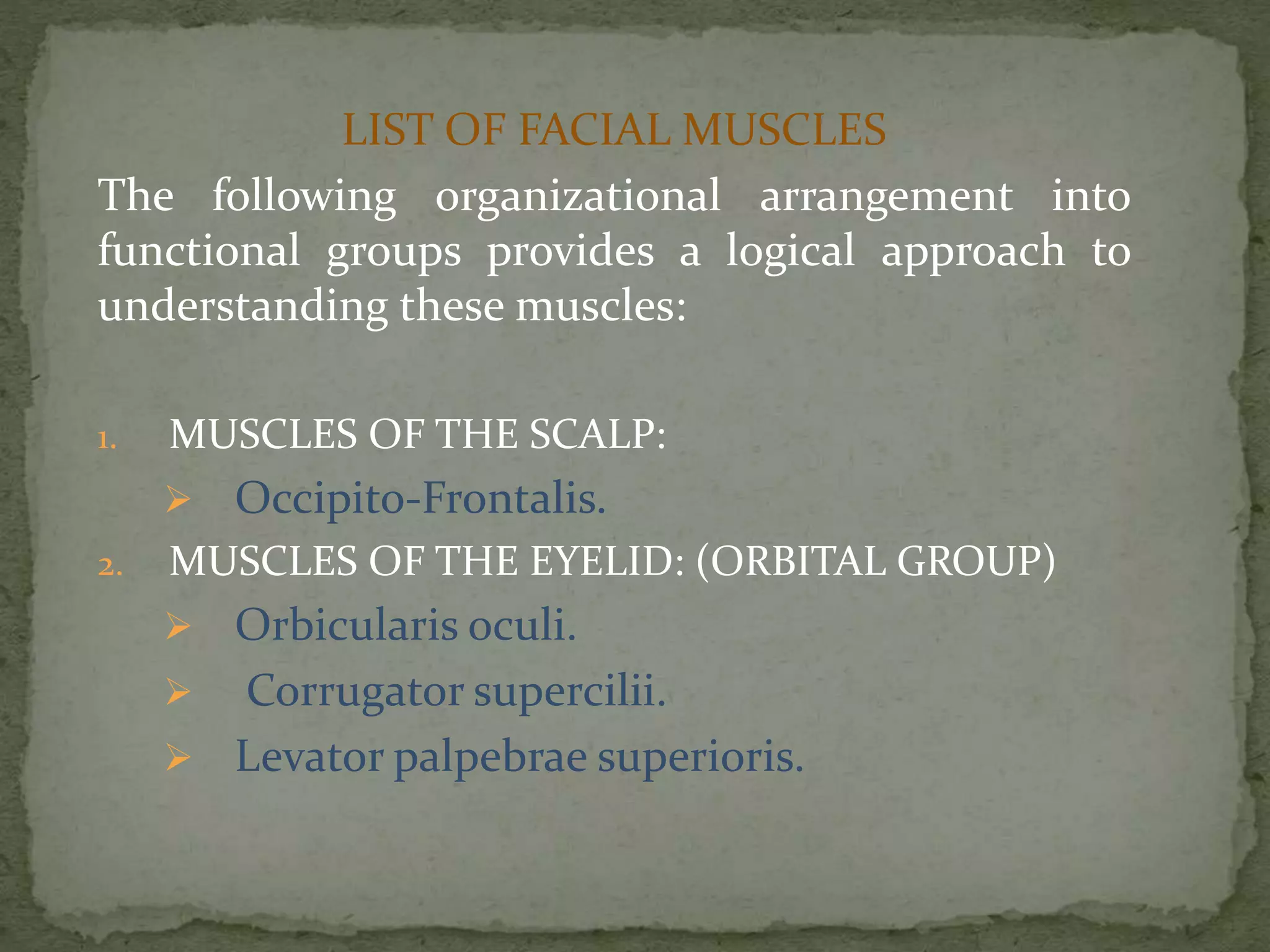 Muscles of face | PPTX