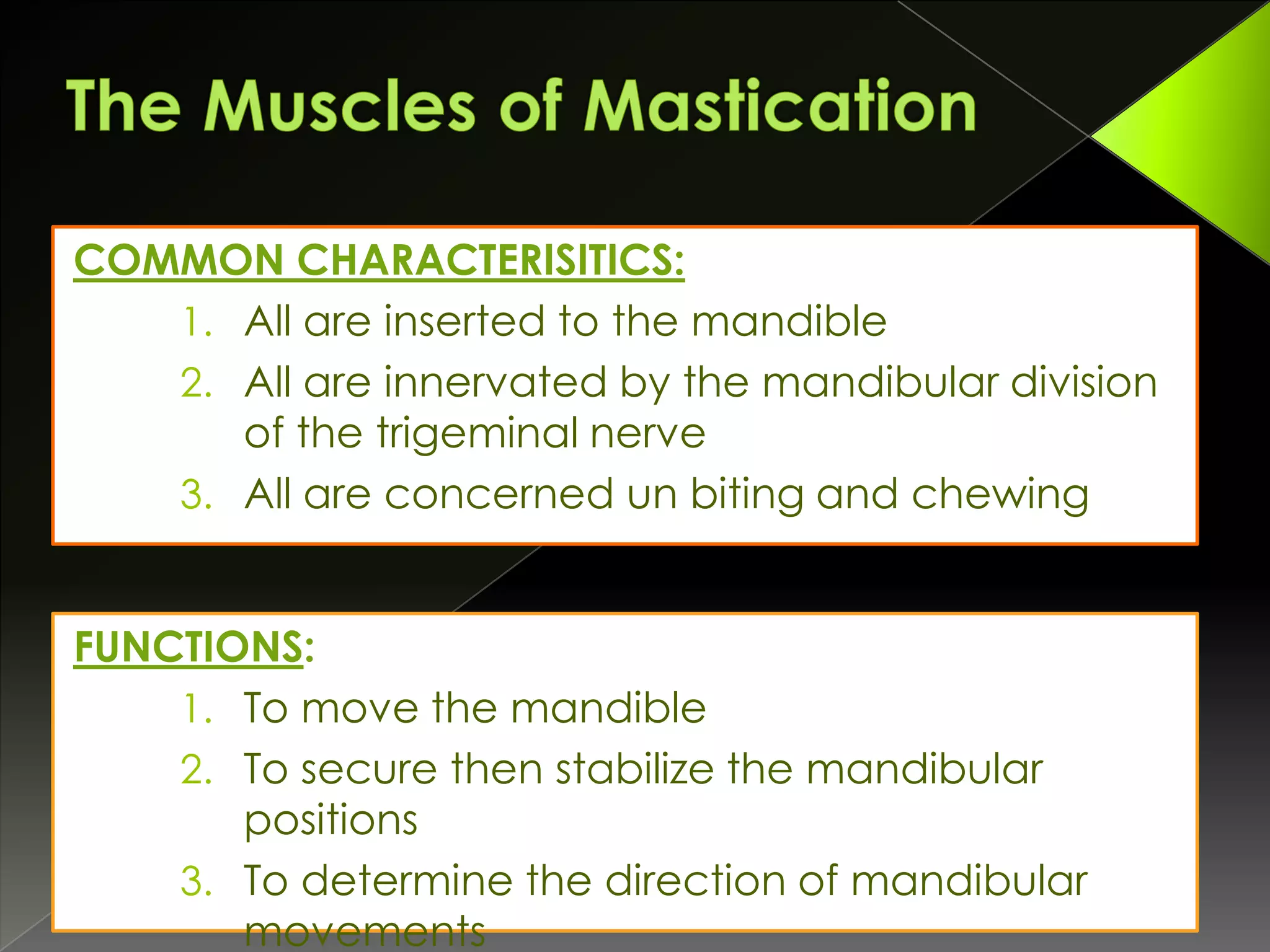 Muscles of mastication | PPTX