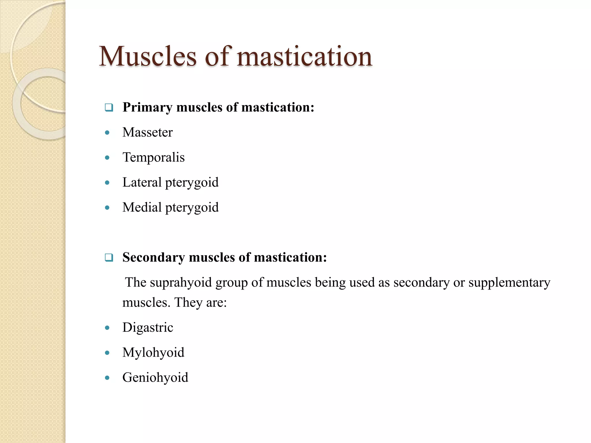 Muscles of mastication and its physiology | PPTX
