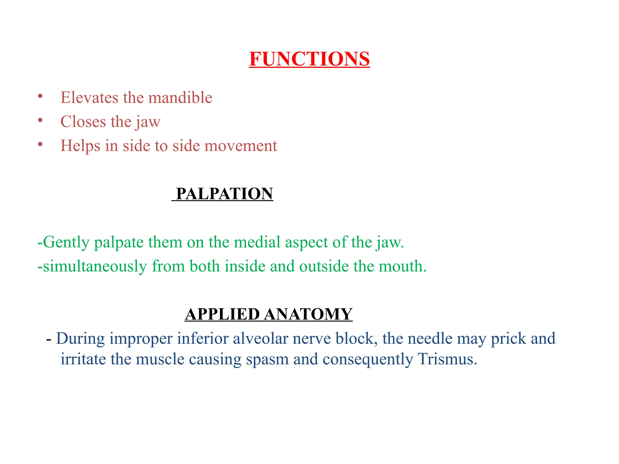 muscles of mastication, applied anatomy,functions | PPTX