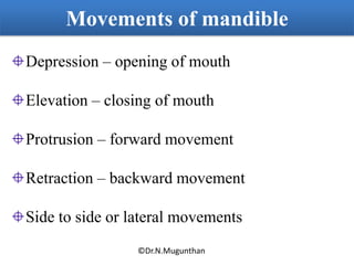 Muscles of mastication & TMJ Dr.N.Mugunthan | PDF
