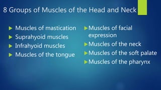 Muscles of the Head and Neck: Mastication, Suprahyoid, Infrahyoid ...