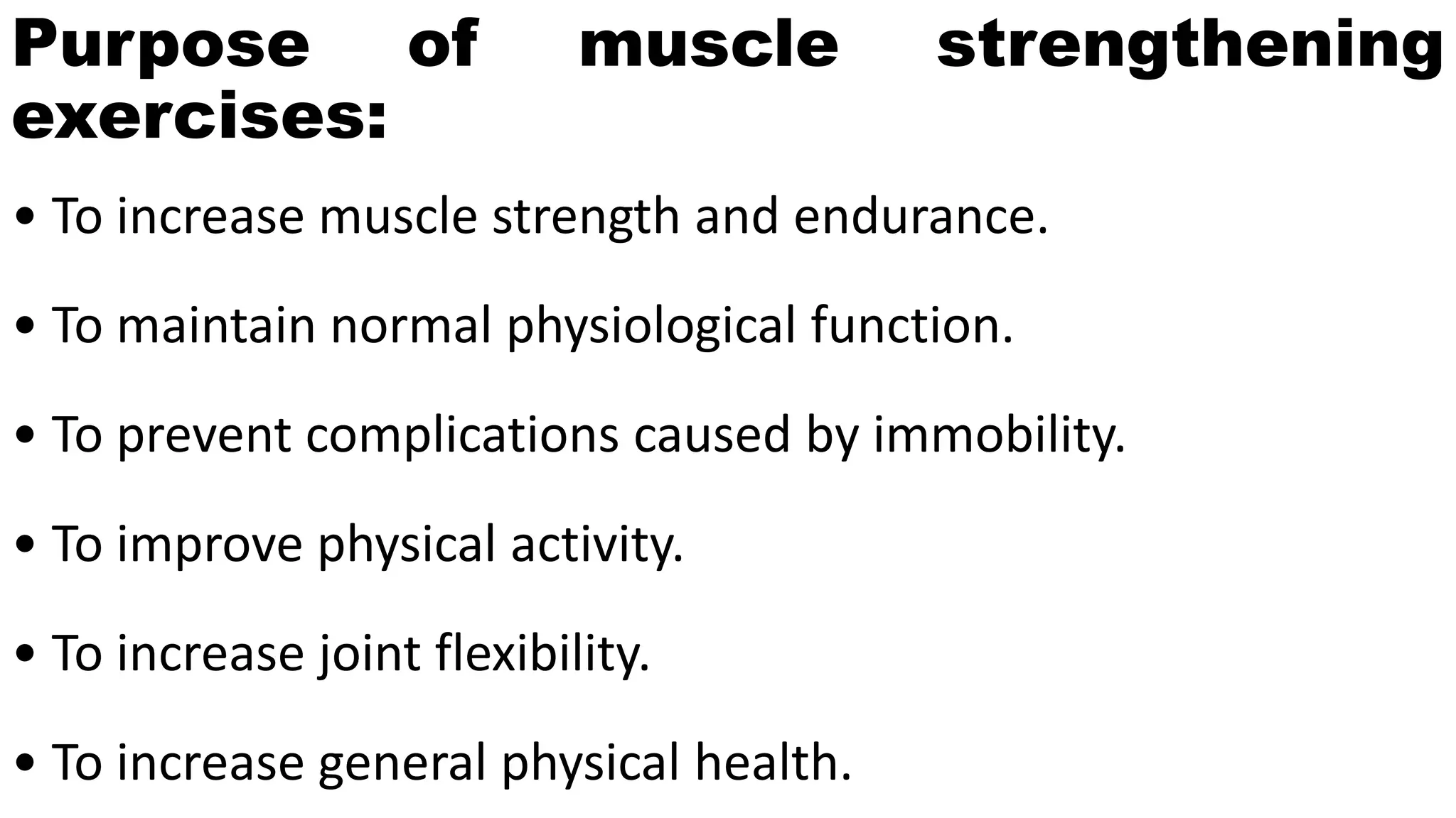 Range of motion and muscle strengthening exercises | PPTX