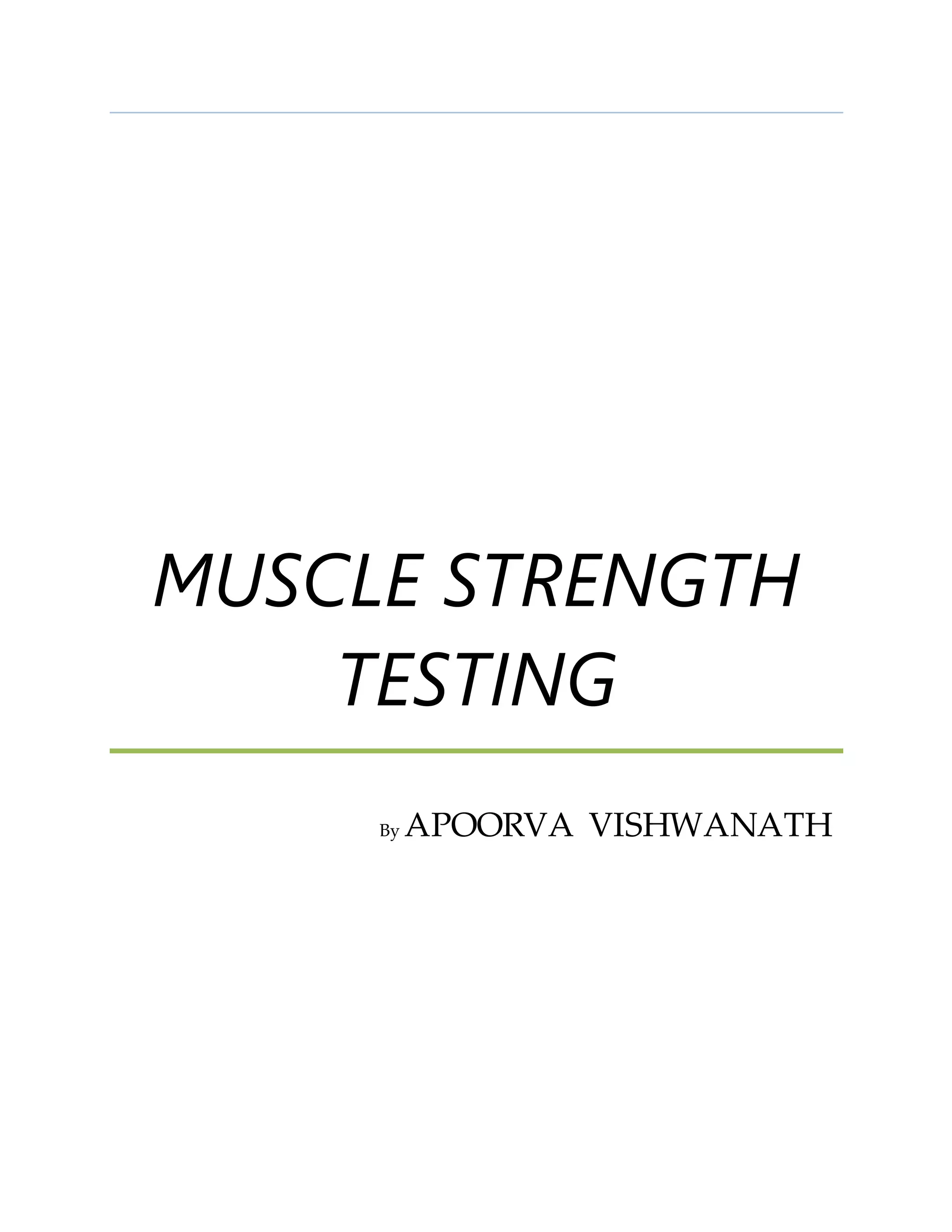 Muscle strength testing | DOCX