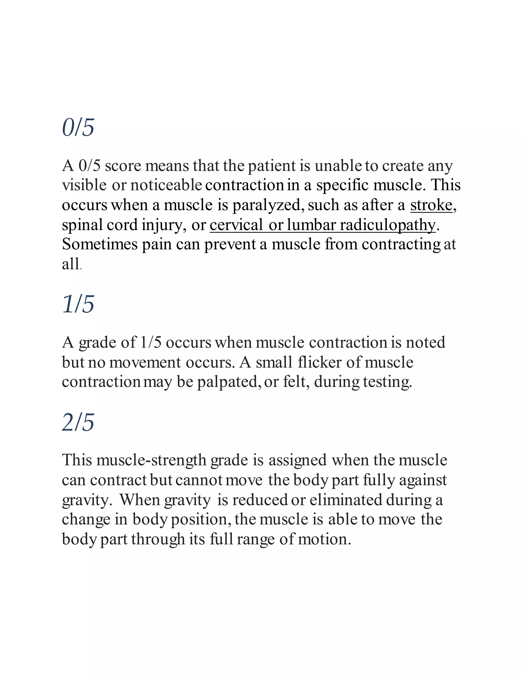 Muscle strength testing | DOCX