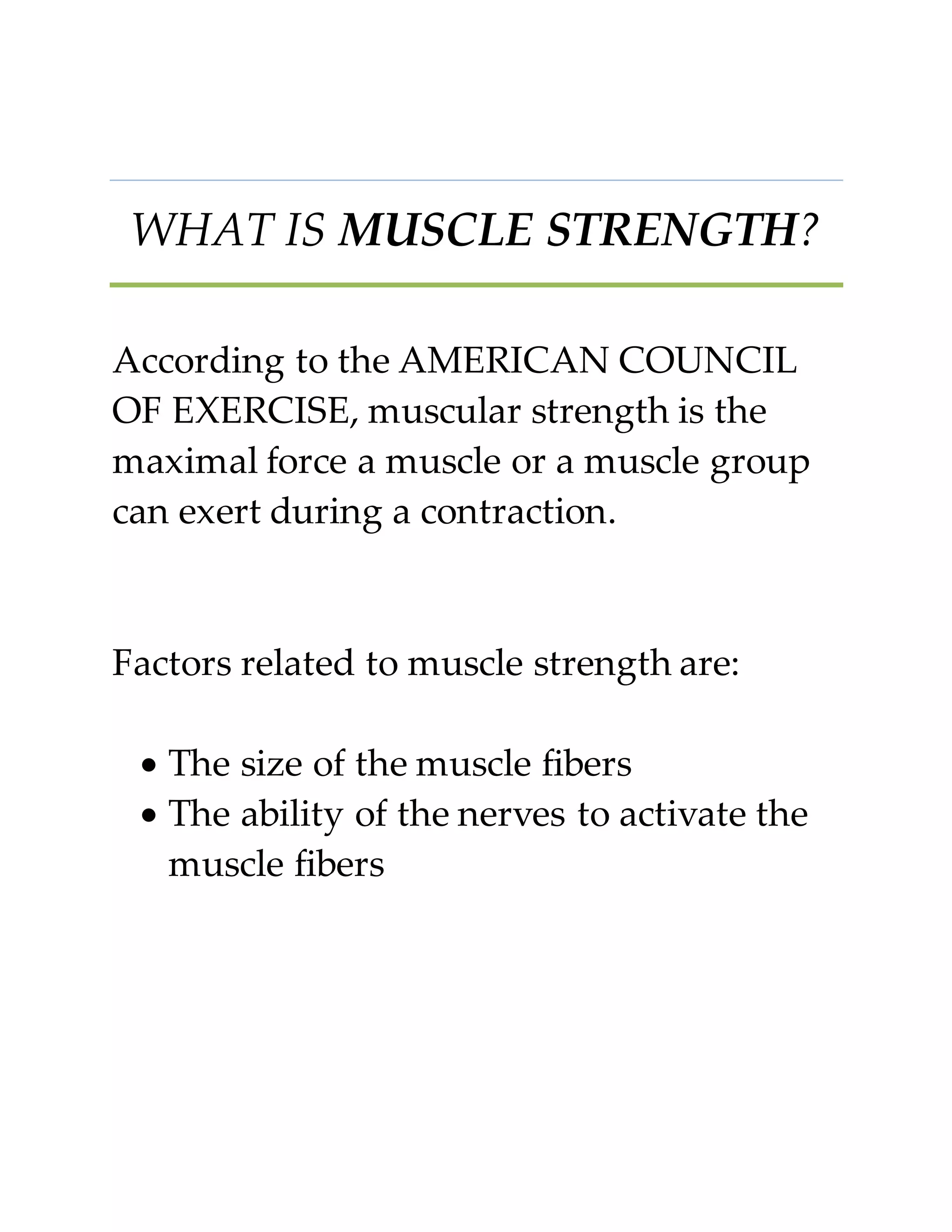 Muscle strength testing | DOCX