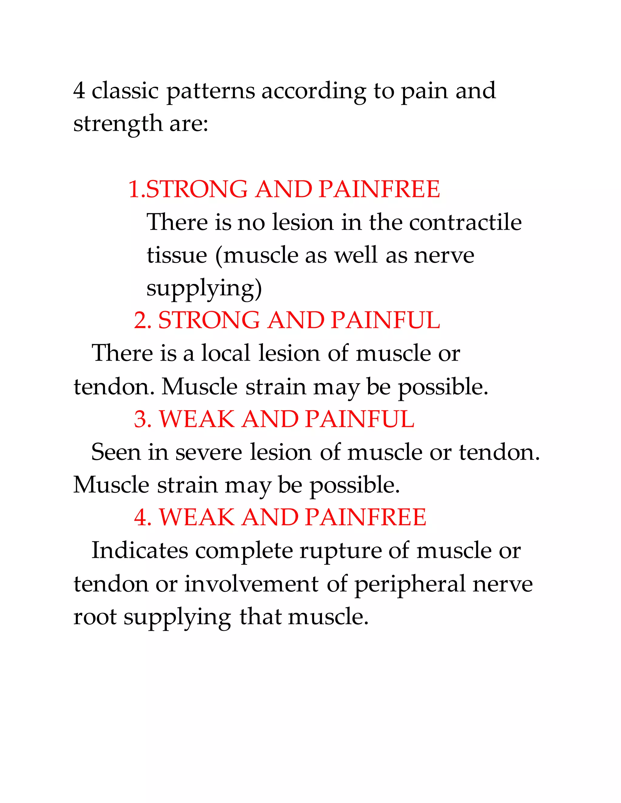 Muscle strength testing | DOCX