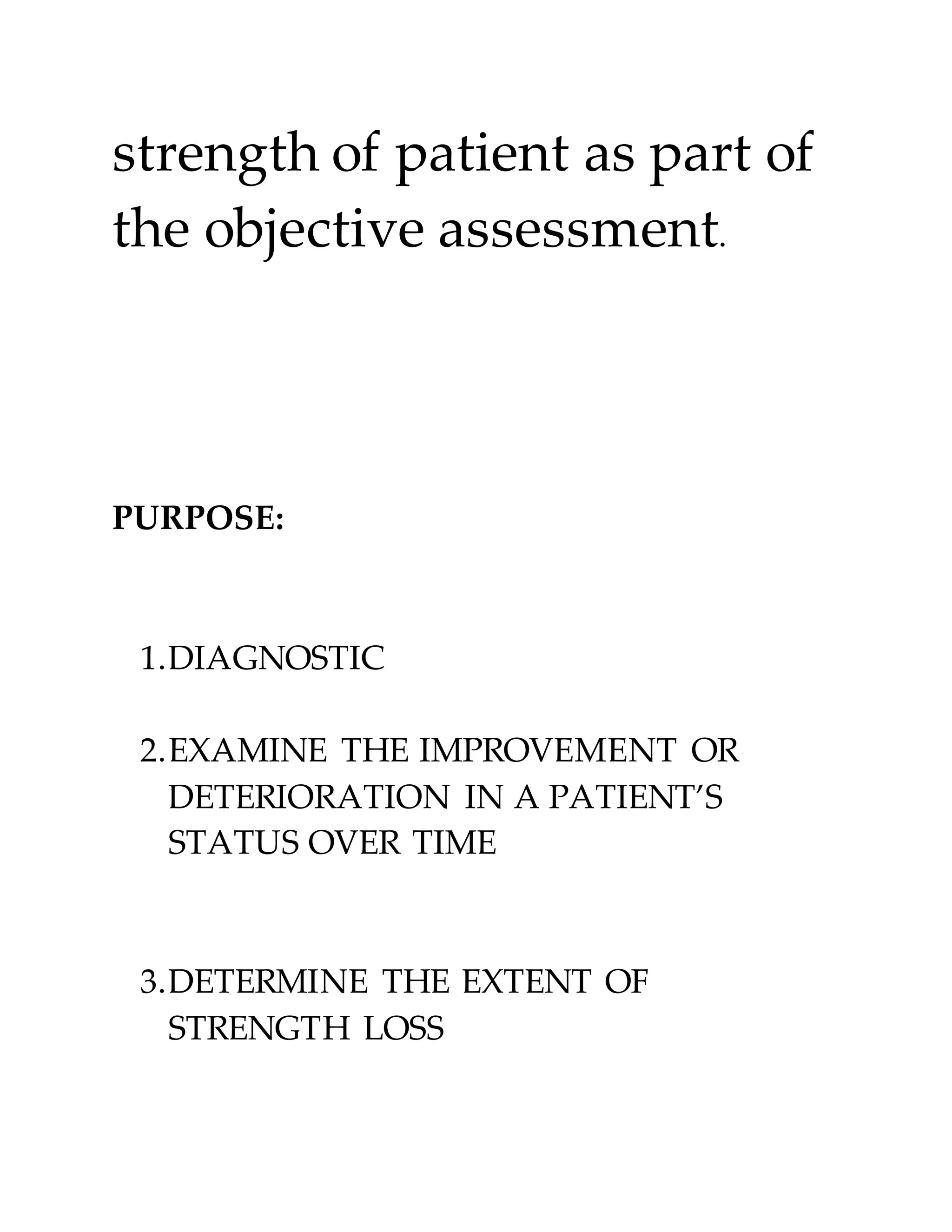 Muscle strength testing | DOCX