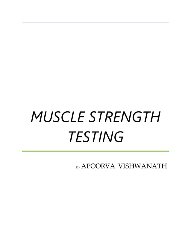 Muscle strength testing | DOCX