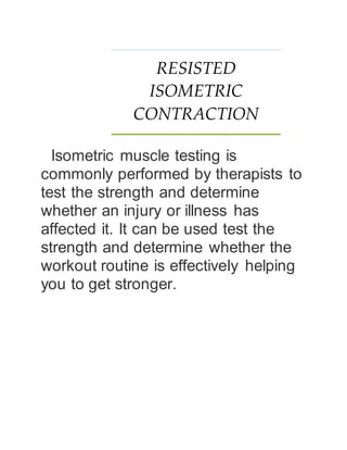 Muscle strength testing | DOCX