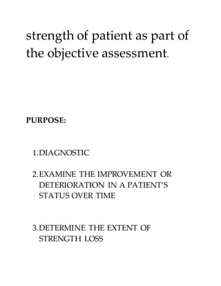 Muscle strength testing | DOCX