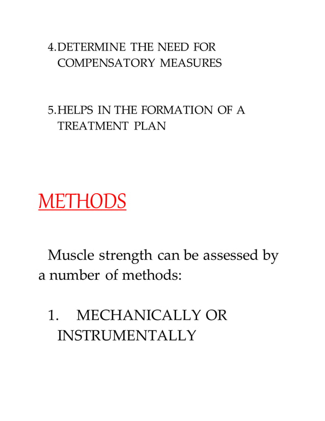 Muscle strength testing | DOCX