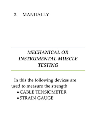 Muscle strength testing | DOCX