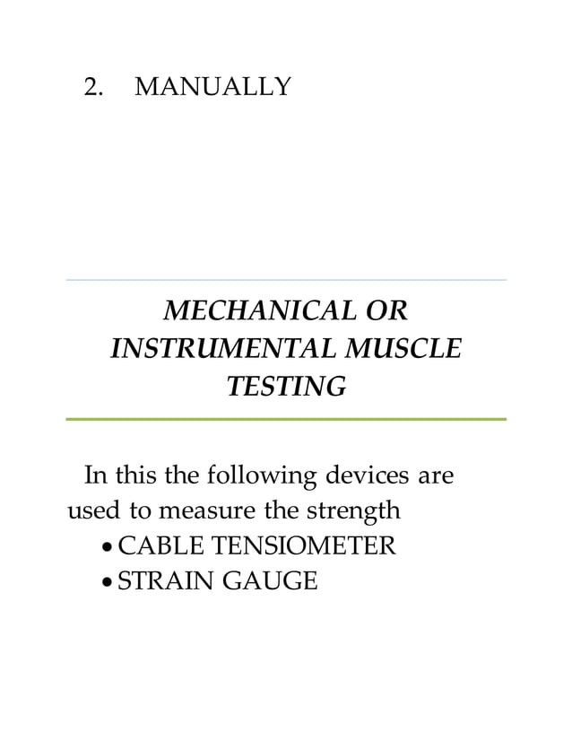 Muscle strength testing | DOCX