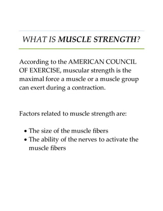 Muscle strength testing | PDF