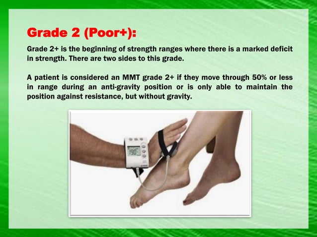 Muscle Strength Testing And Manual Muscle Grades | PDF | Physical ...