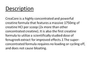 Muscle tech concentrated series creacore | PPTX
