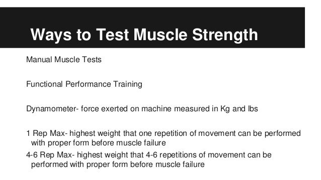 Muscle testing group presentation