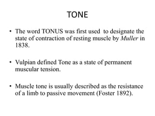 Muscle tone roohi | PPTX