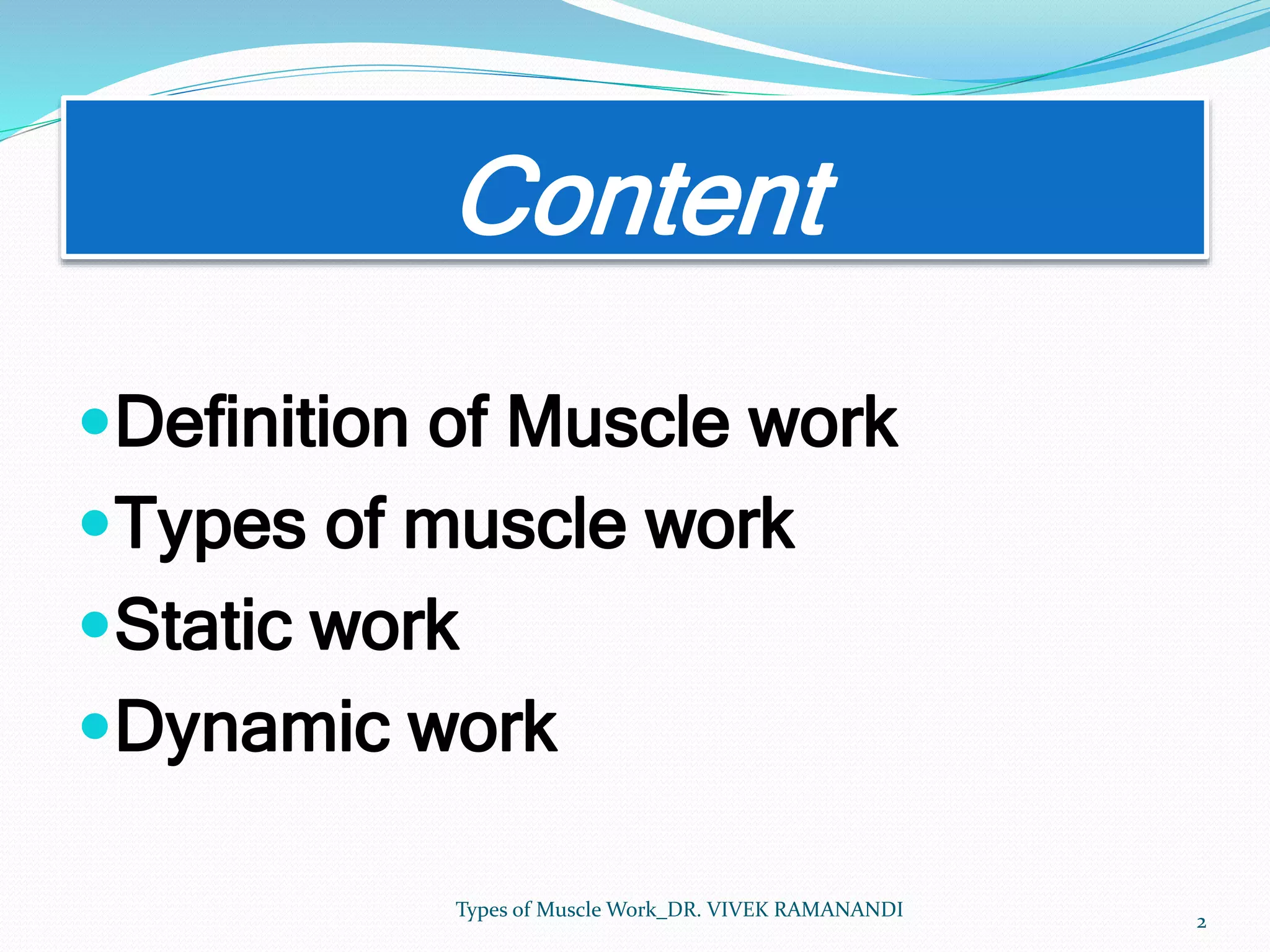 Muscle work | PPTX