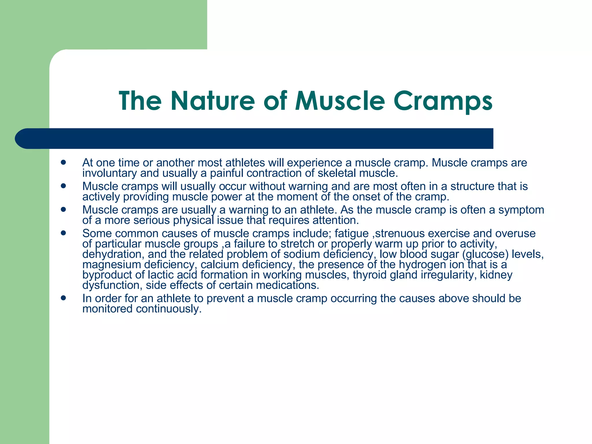 Muscular Cramps | PPT