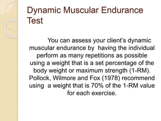 Muscular endurance | PPTX