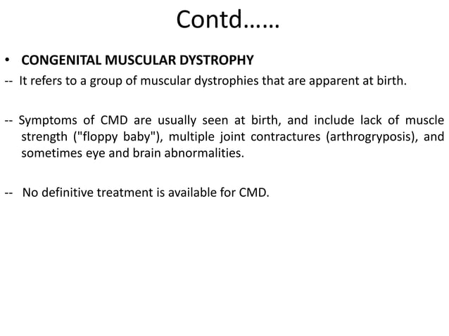 Muscular Dystrophies.pptx | Diseases and Conditions | Medical Health