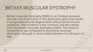 MUSCULAR DYSTROPHY, TYPES AND PROGNOSIS PPT | PPT
