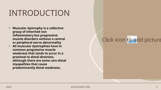 MUSCULAR DYSTROPHY, TYPES AND PROGNOSIS PPT | PPT