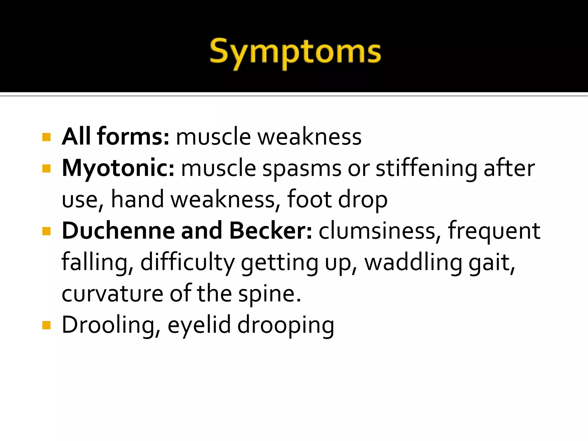 Muscular dystrophy presentation | PPTX