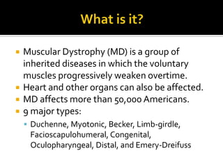 Muscular dystrophy presentation | PPTX