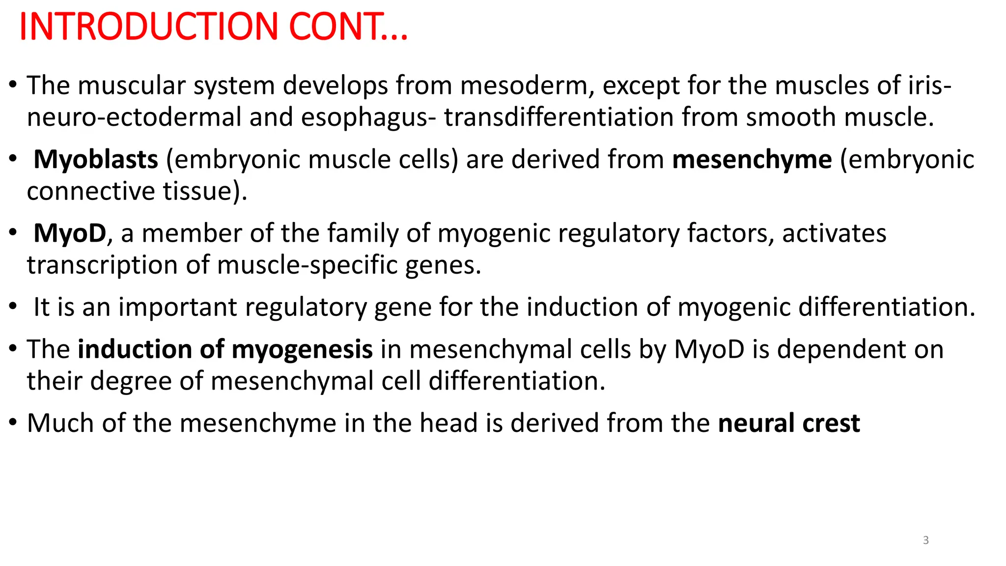 Muscular system embryology for medical students | PPTX