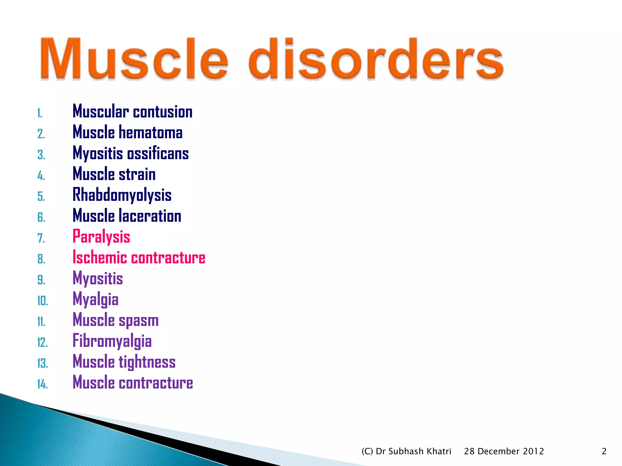 Muscular injuries | PPT