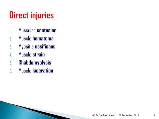 Muscular injuries | PPT