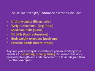 Muscular strength and endurance | PPTX