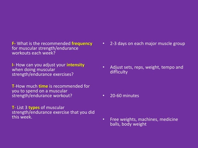 Muscular strength and endurance | PPTX | Bodybuilding | Sports