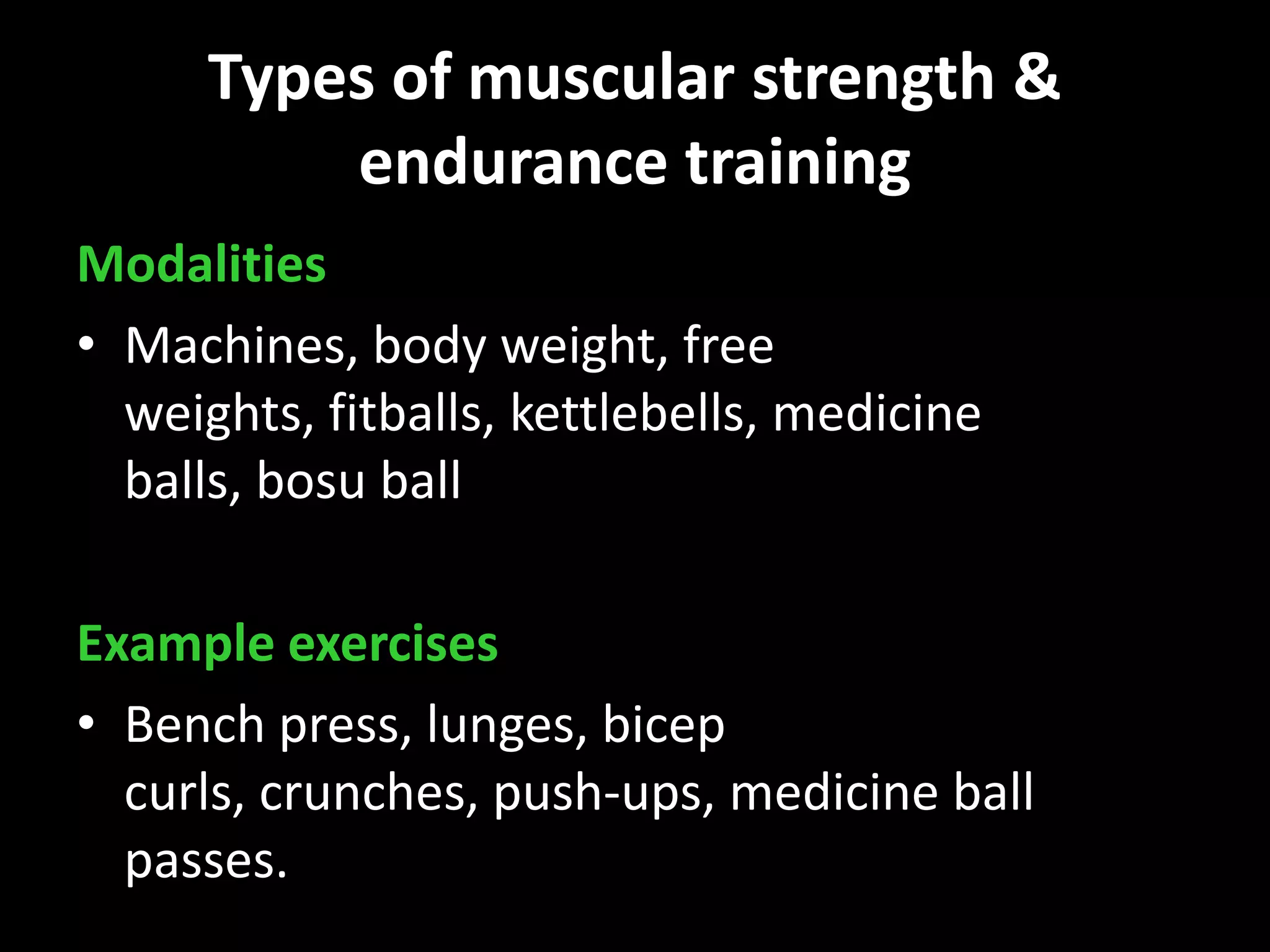Muscular strength & endurance | PPTX | Fitness and Exercise | Healthy ...