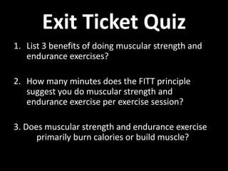 Muscular strength & endurance | PPTX