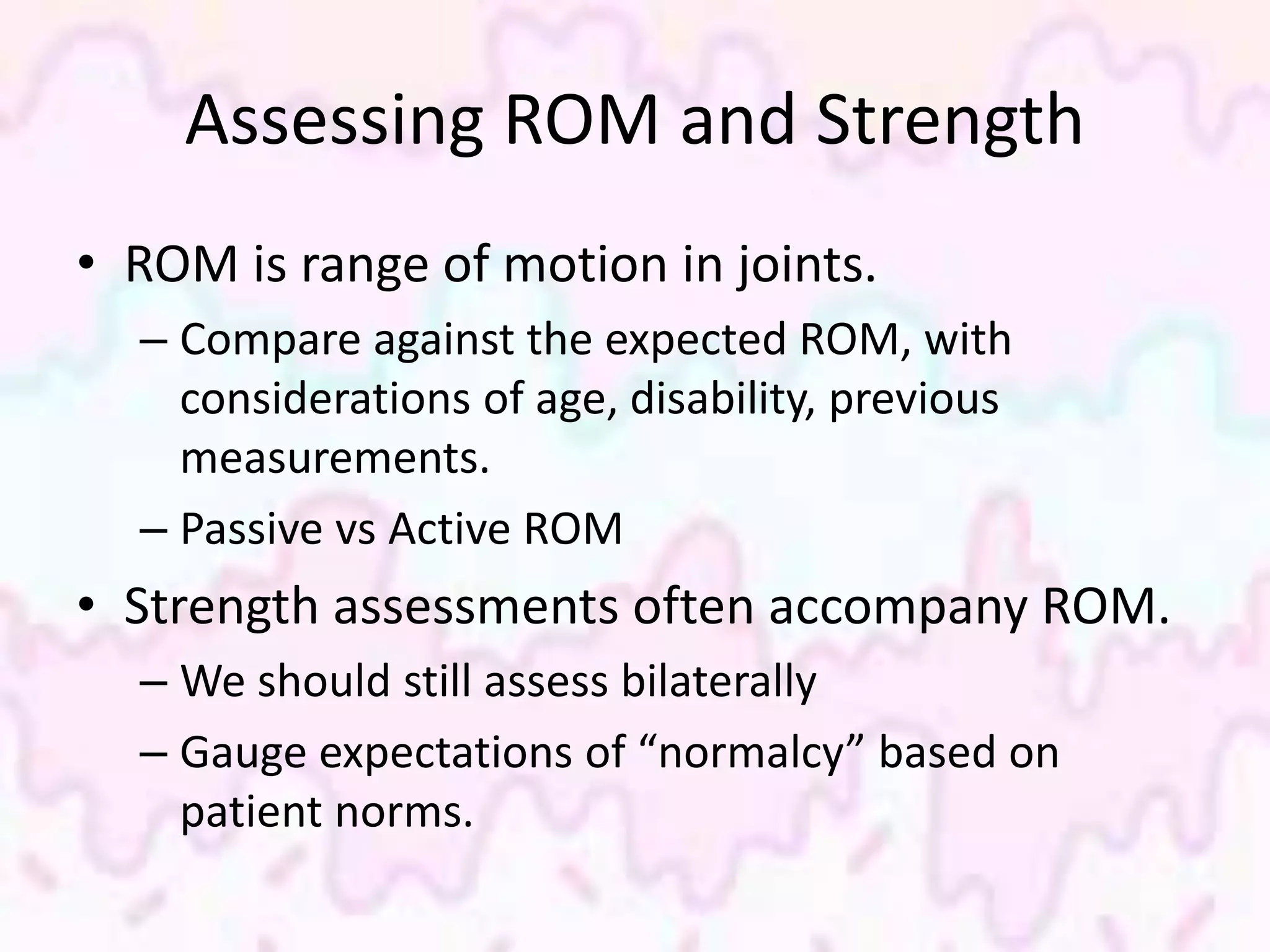 Muscular System Assessment | PPTX | Physical Therapy | Wellness
