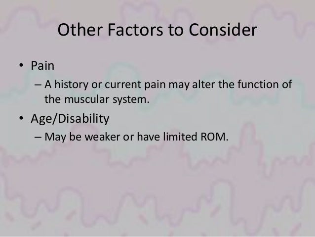 Muscular System Assessment