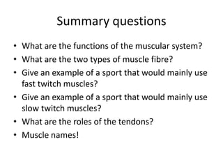 Muscular system lesson 1 | PPTX