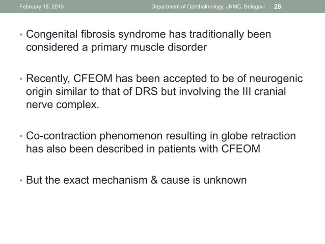 Musculofacial anomalies & Ocular Myopathies | PPTX | Eye and Vision ...