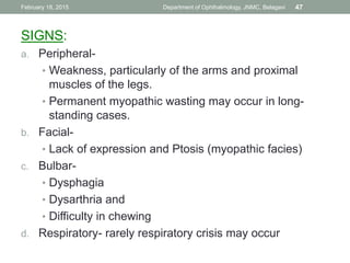 Musculofacial anomalies & Ocular Myopathies | PPTX