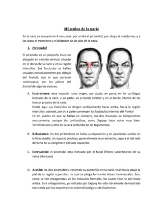 Músculos de la Cabeza (Cráneo & &Cara) | DOCX