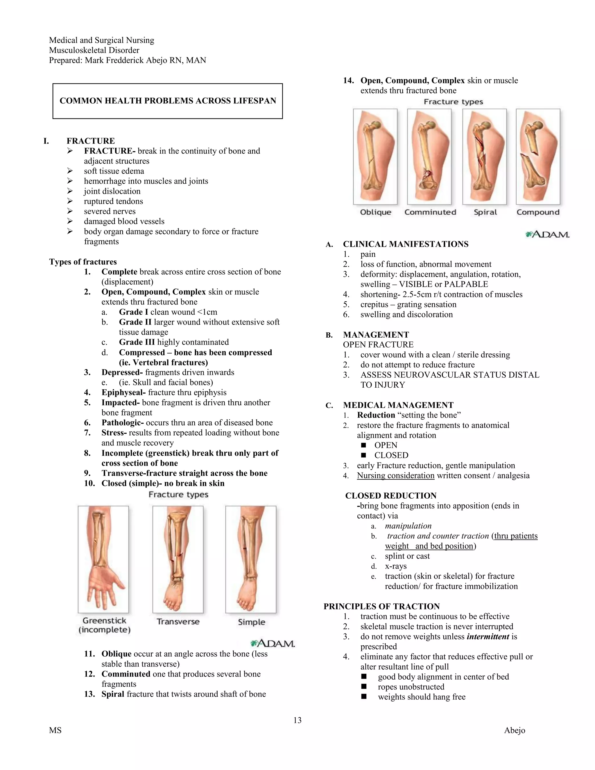Musculoskeletal Nursing | PDF