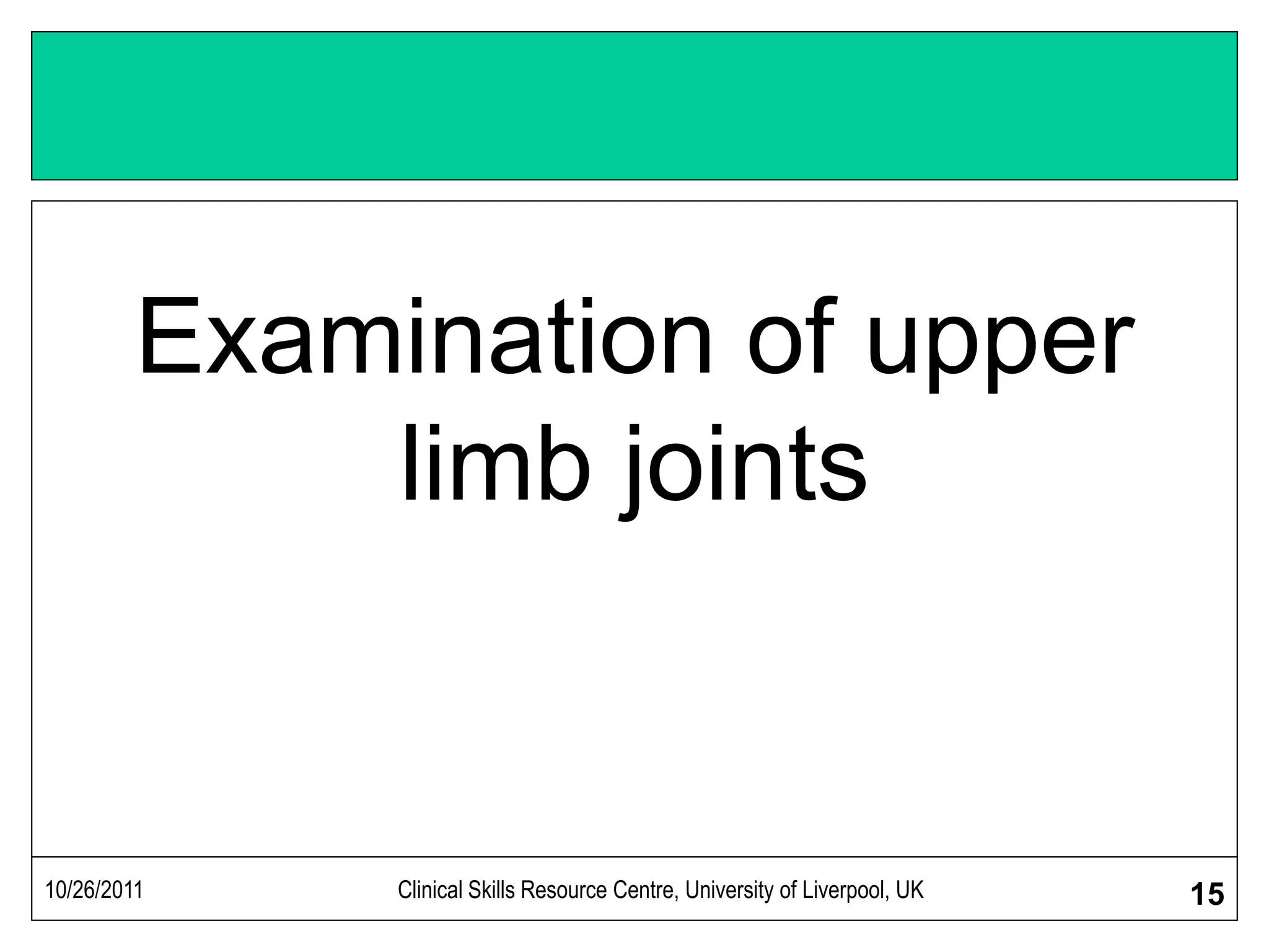 Musculoskeletal Exam | PDF